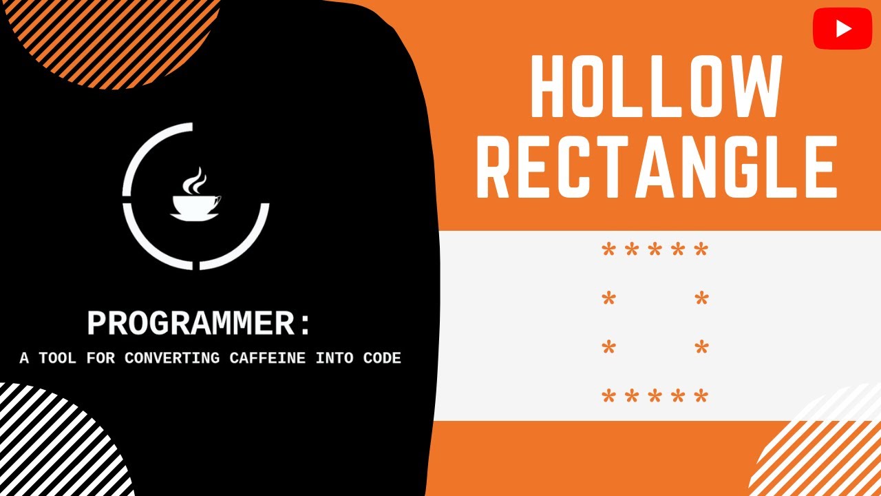 Hollow Rectangle Star Pattern | Java Programming | Python Guy