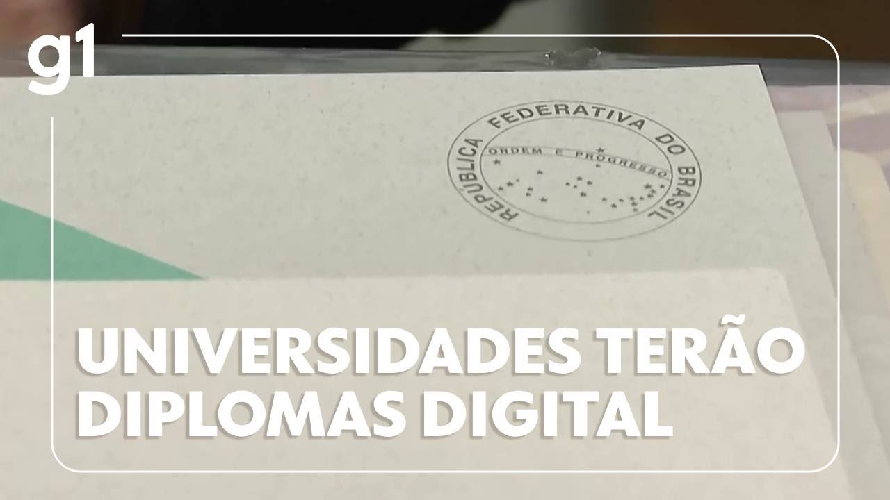 Jornal Hoje: Diploma digital passa a ser obrigatório para graduação a partir de julho #g1