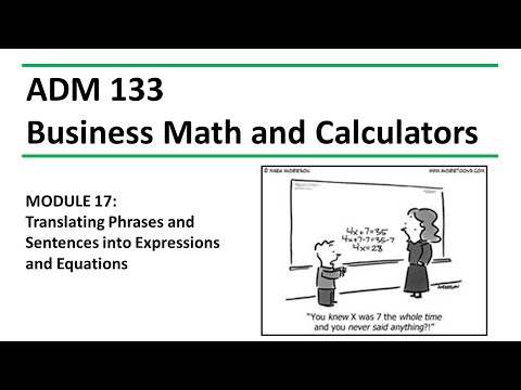 Business Math (Module 17)