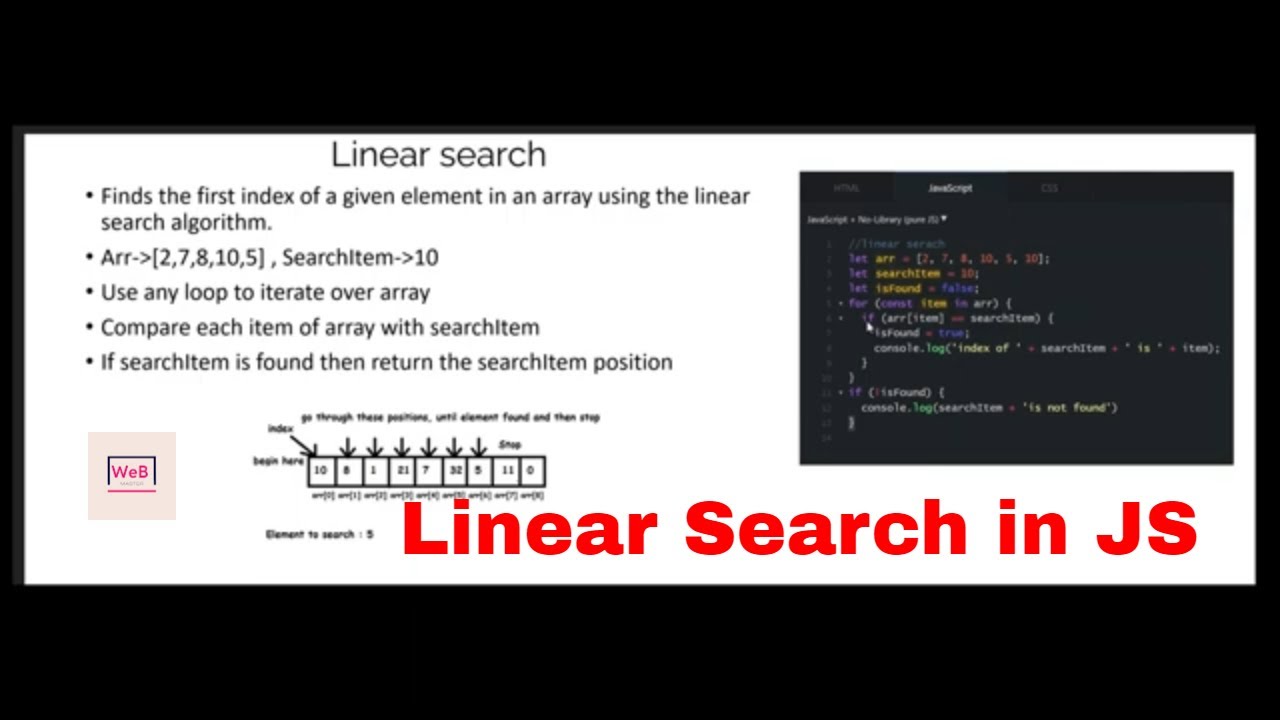 Linear Search Using JavaScript in 5 min