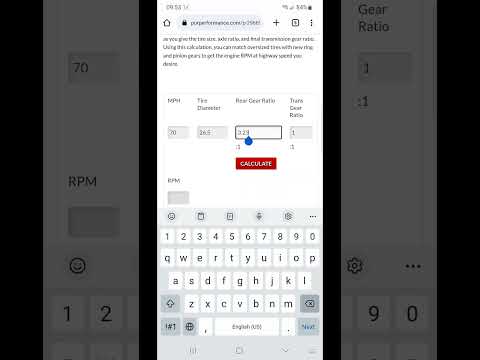 RPM @ MPH Calculations [Ed-ma-cation]