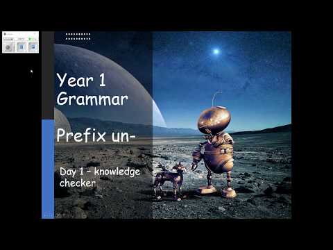 Year 1 Grammar - prefix un - 1 of 4