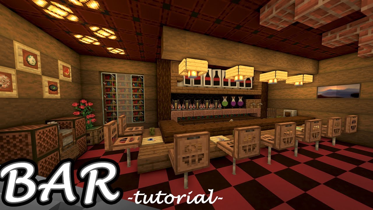 【Minecraft】How to build a Bar Tutorial ｜Build hack