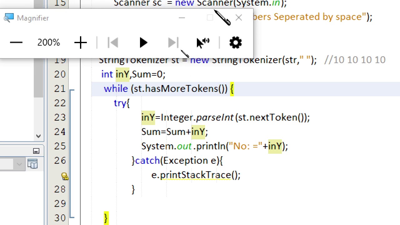 JAVA LAB Experiment 8 String Tokenizer