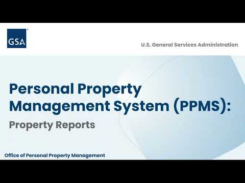 How to Download a Report of your Agency's Property on PPMS