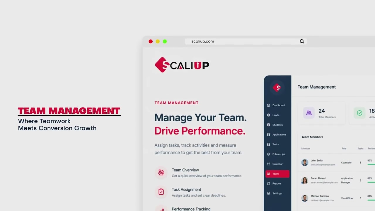 Study Abroad CRM - Scaliup