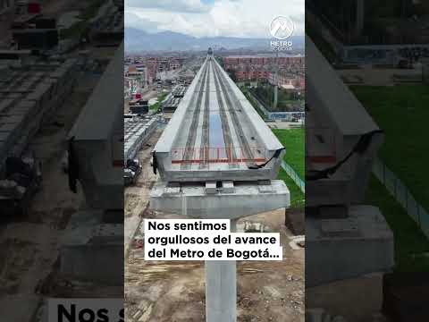 ¡Completamos 🥳4 kilómetros de viaducto en la Línea 1 del Metro de Bogotá! #aquísípasa
