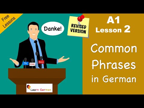 A1 - Lesson 2 | Common Phrases | German for beginners | Learn German