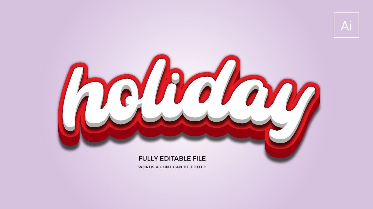 This how to create editable text effect in Adobe illustrator  | Derrick Designs