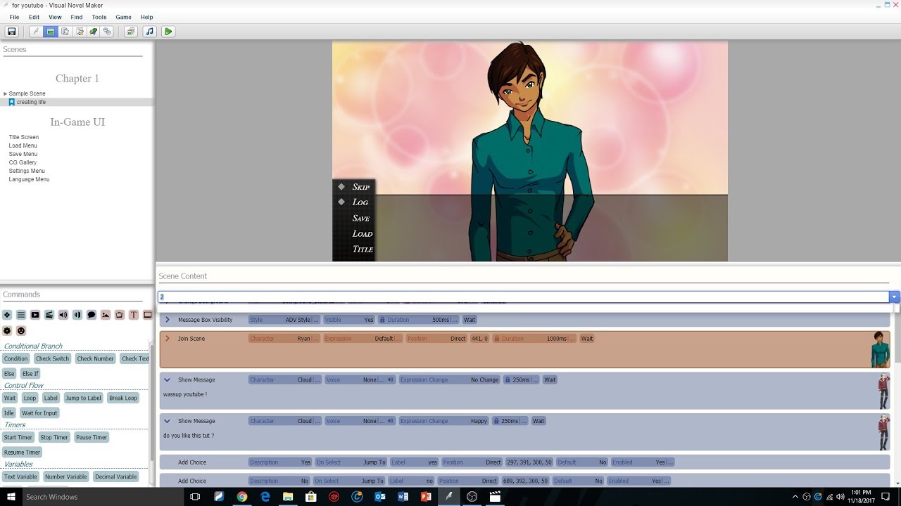 Visual Novel Maker Tutorial - Using Custom Resources Or Assets - Episode 3