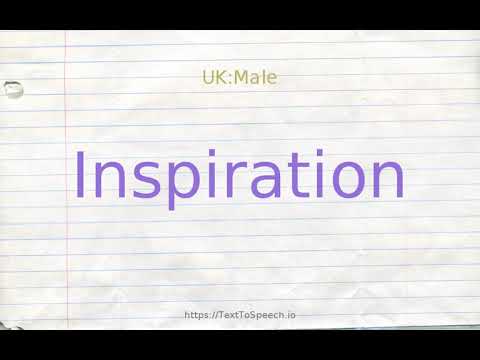 How to pronounce inspiration