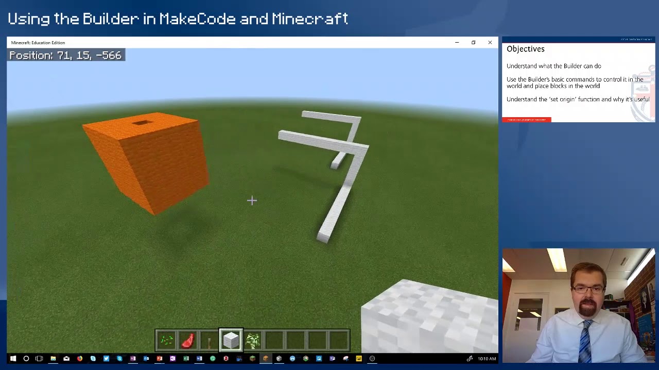 Flipside with Mr Bailey - Using the Builder in MakeCode and Minecraft