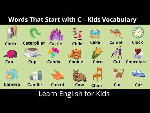 Words That Start with C – Kids Vocabulary – Learn English for Kids – Educational Video