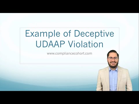 Example of a Deceptive UDAAP Violation