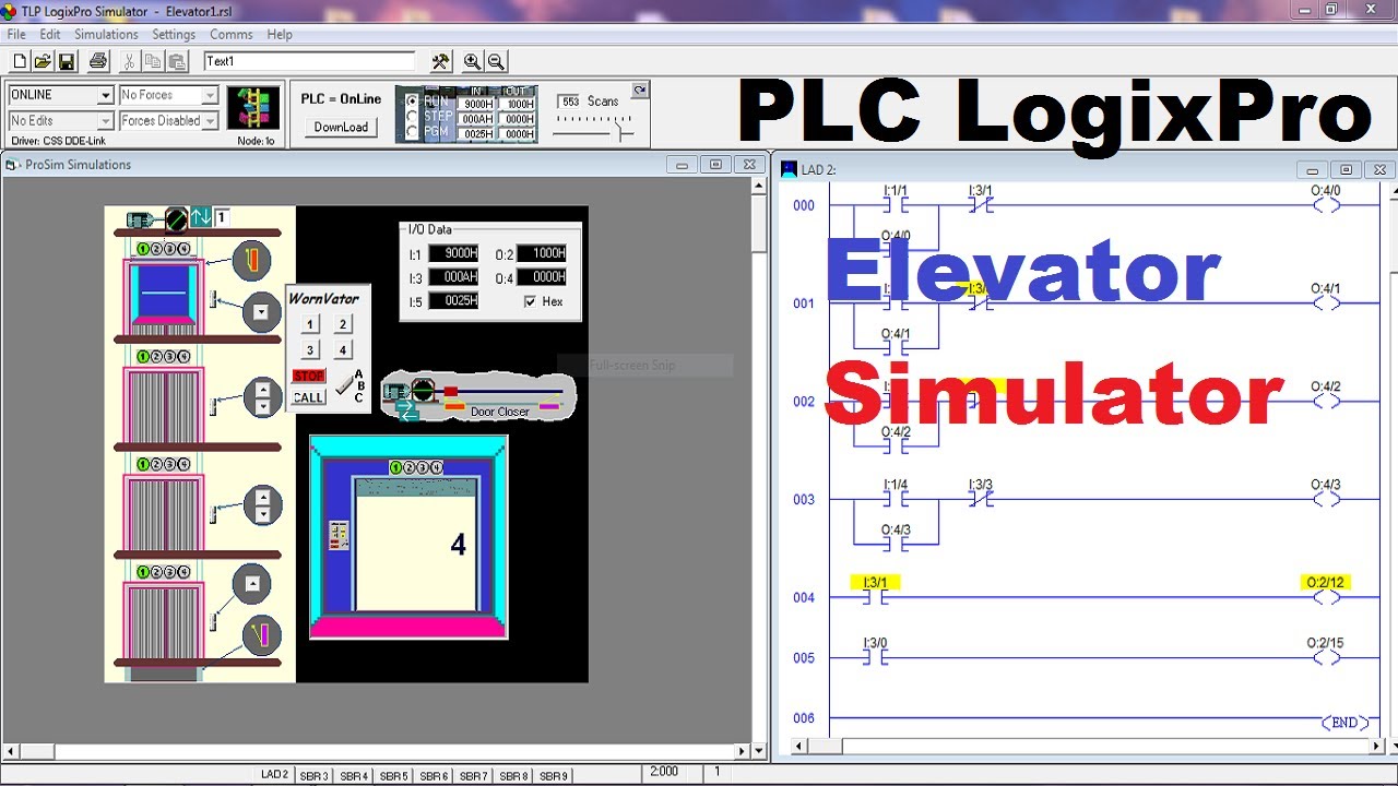 PLC LogixPro Elevator Simulator