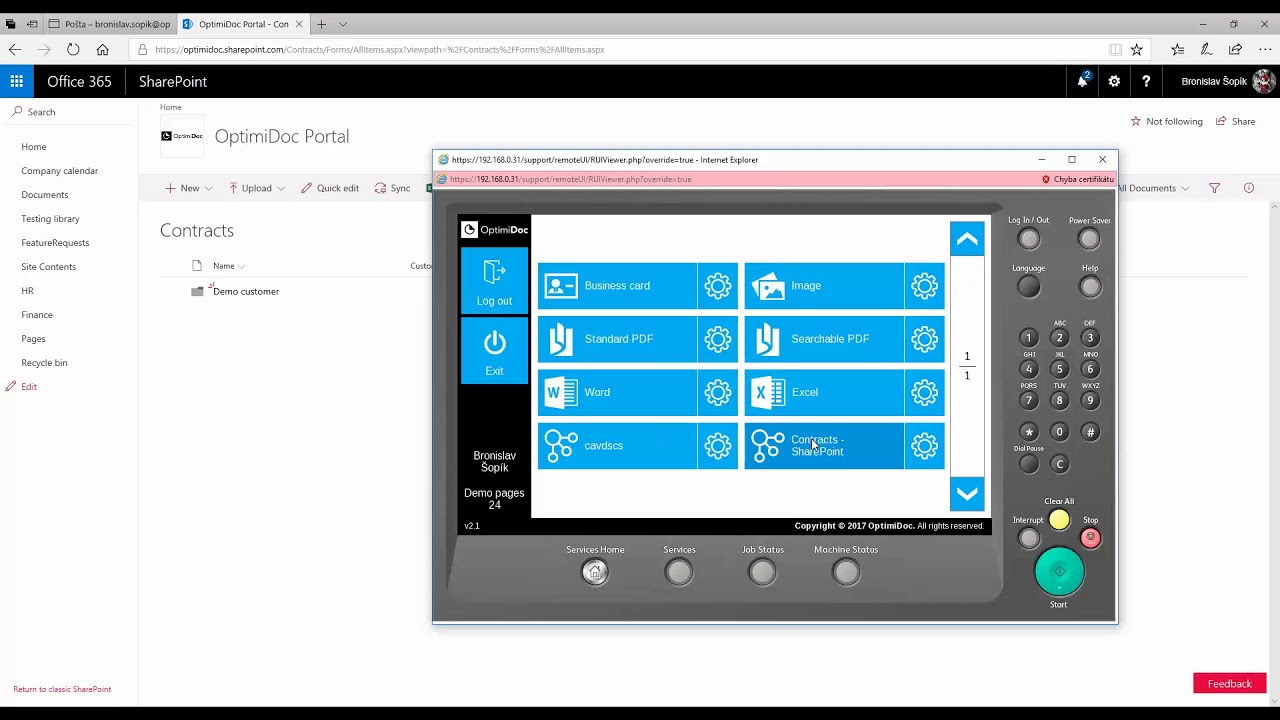 OptimiDoc Cloud   - Basic Scanning