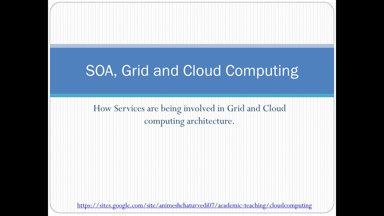 2.9 SOA, Grid and Cloud Computing