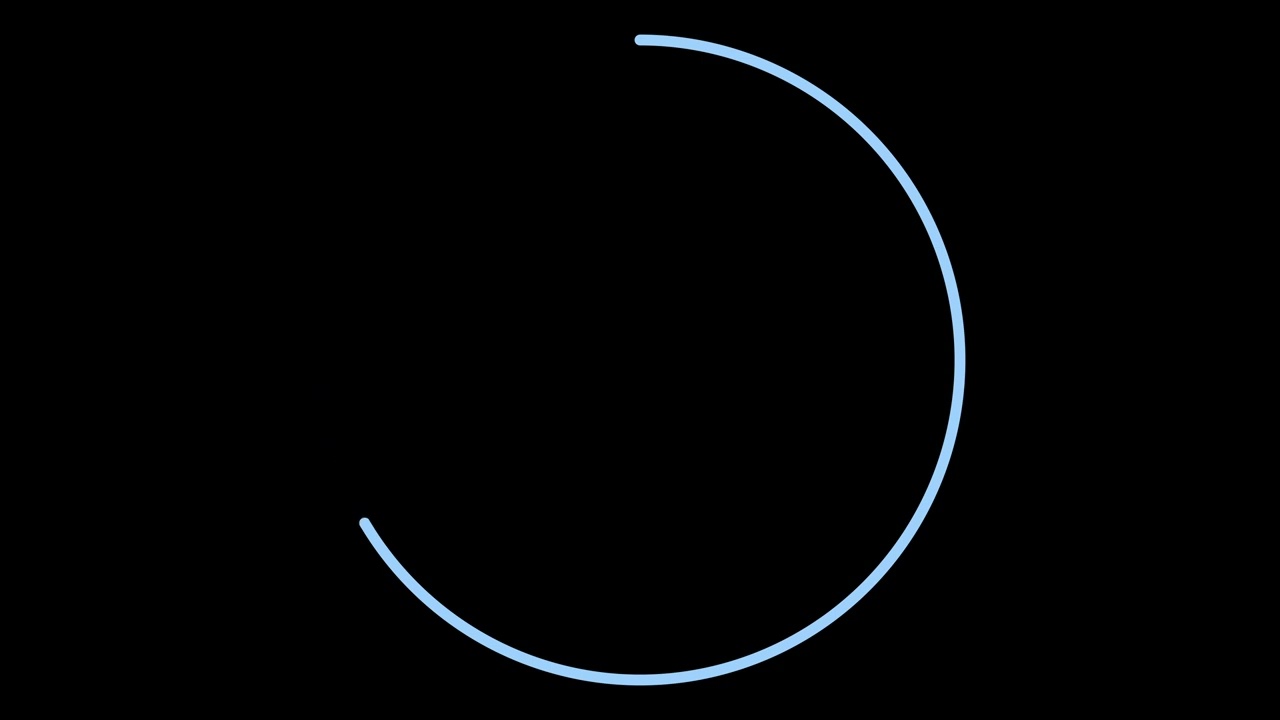 [4K] 45 Seconds Countdown Circle Only - Black Background