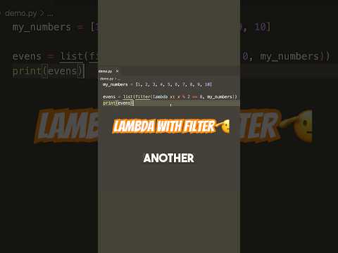 Python Functions: Lambda Function With Filter Function