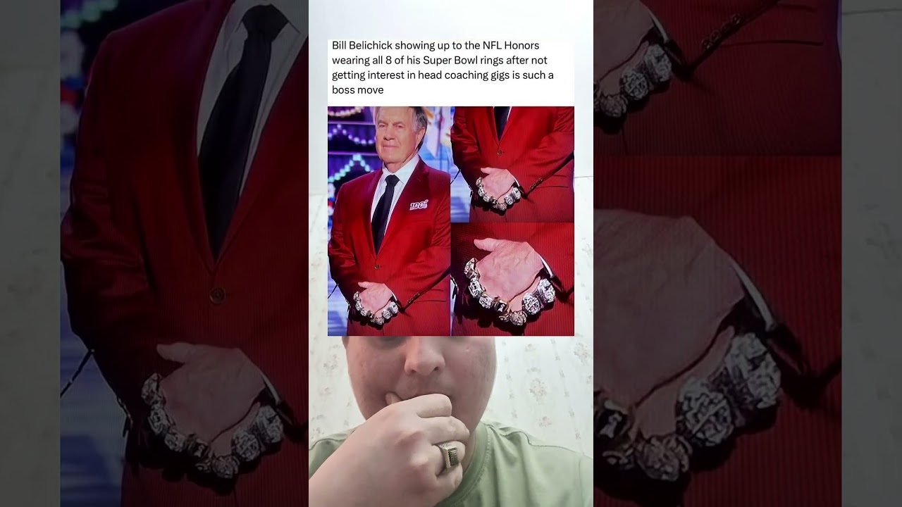 Bill Belichick Showed Up to NFL Honors Wearing All 8 of His Super Bowl Rings #shorts