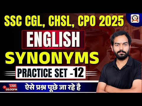 English Concept+ Tricks | English Synonyms  | English Grammar SSC CGL / CPO / CHSL 2025🔥🔥