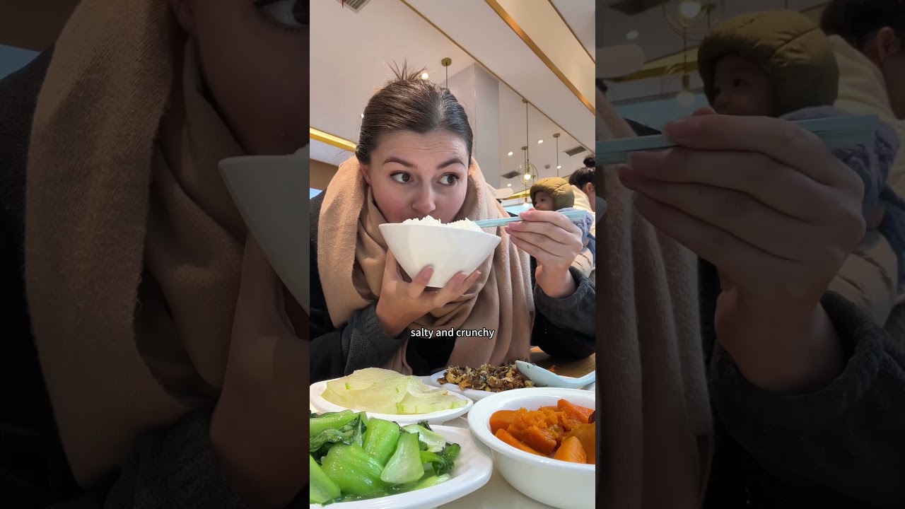 $3 Chinese vegetarian lunch 2 🥚 #chinesefood #expat #livingabroad #vegetarian #lifeinchina