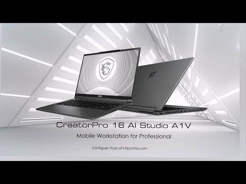 CreatorPro 16 AI Studio A1V - Mobile Workstation for Professional | Professional Graphics | MSI
