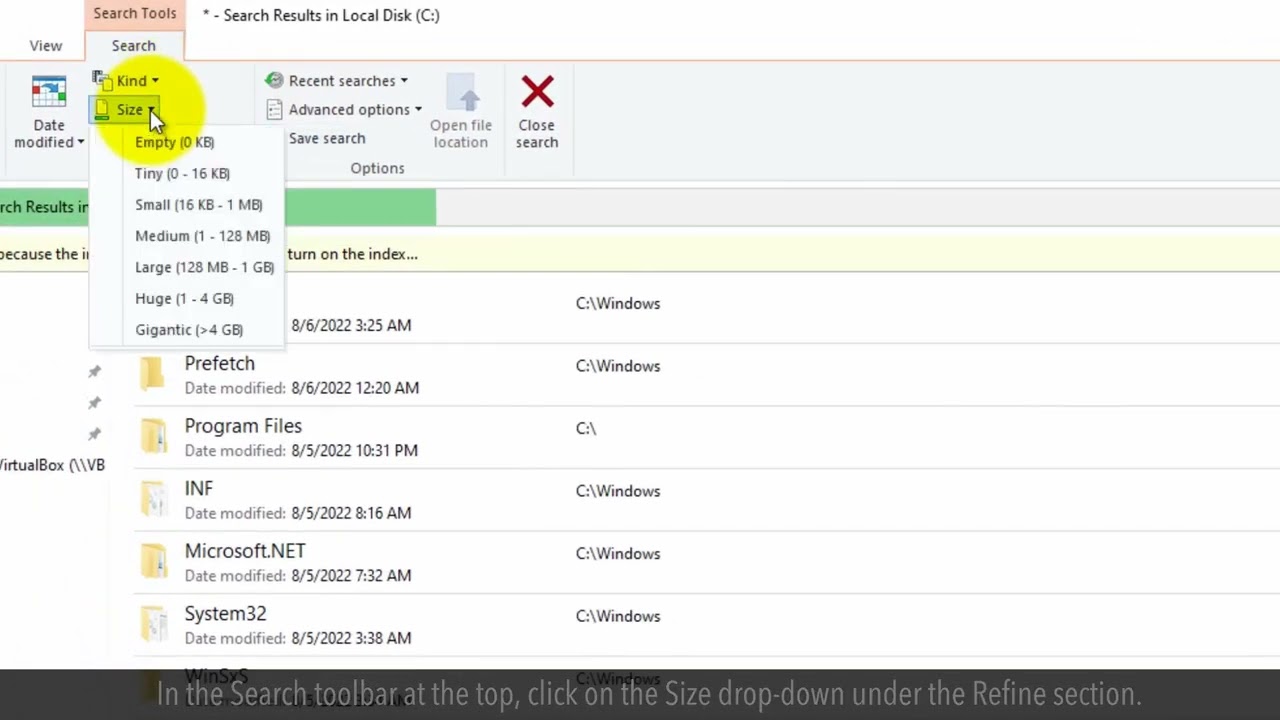 How to Find the Largest Files in Windows 10