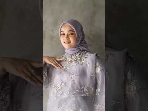 Baju Bodo Modern Virly Greyish Mint Flower