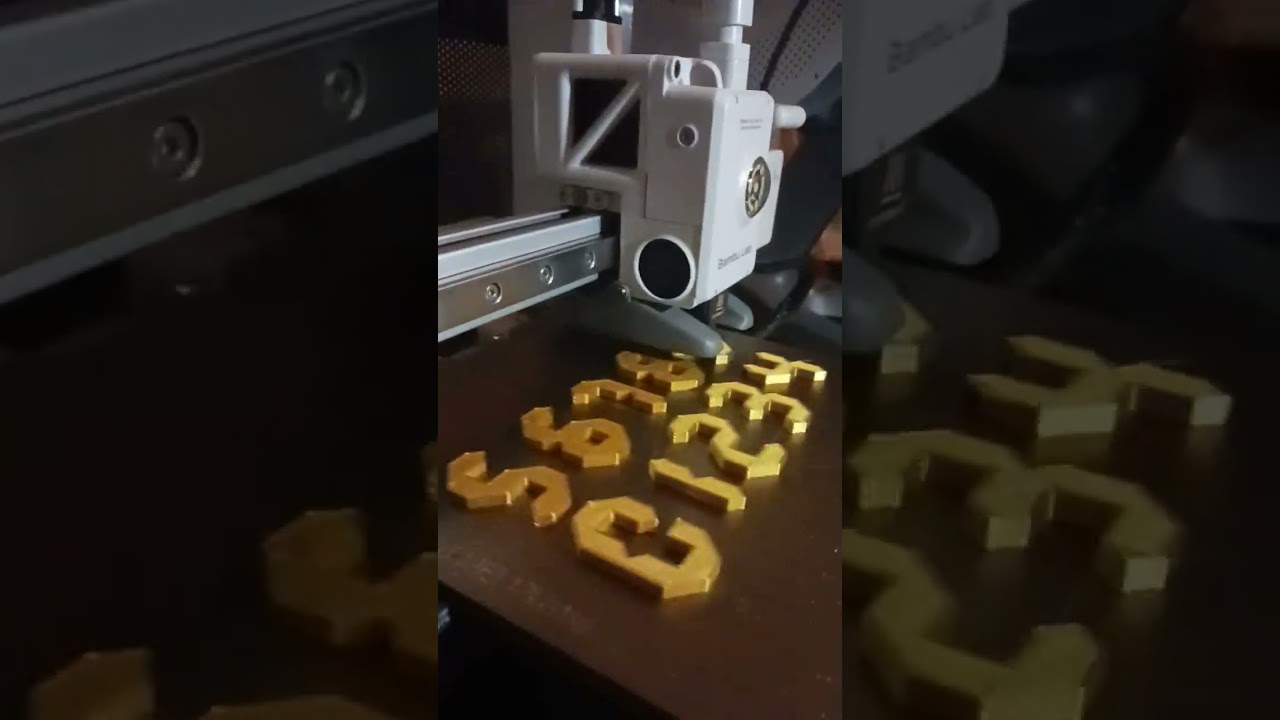 Gold numbers 3D printer #3dprinting
