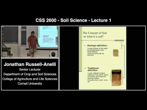 PLSCS 2600 - 1 - Intro to Soil Science , Prof. Jon Russell-Anelli - Cornell University