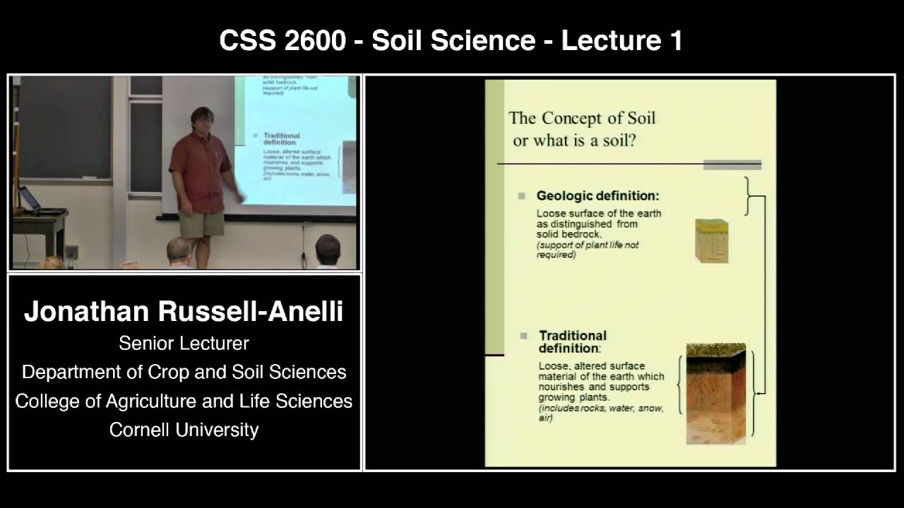 PLSCS 2600 - 1 - Intro to Soil Science , Prof. Jon Russell-Anelli - Cornell University