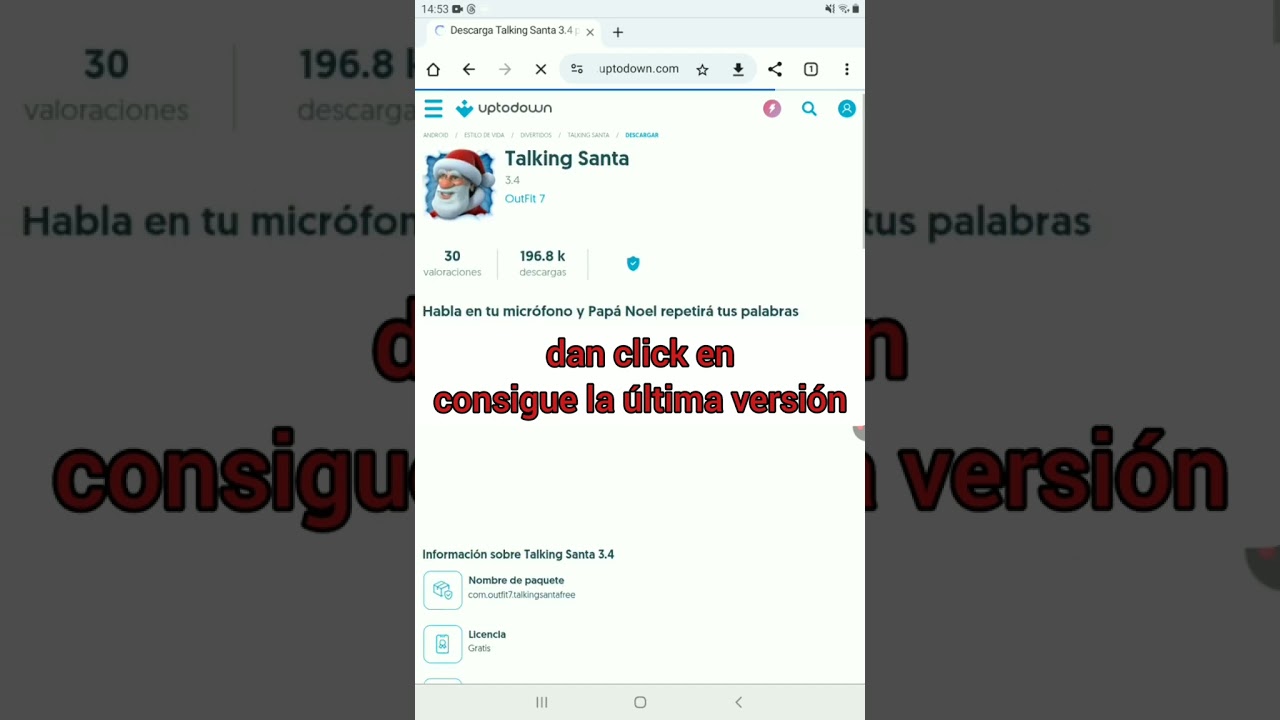 Tutorial de como descargar talking santa/talking papá noel
