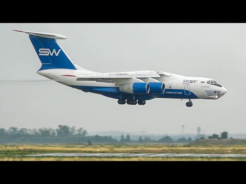 (4K) Leipzig airport Plane spotting - EPIC cargo traffic! IL-76, 747, 777, etc.