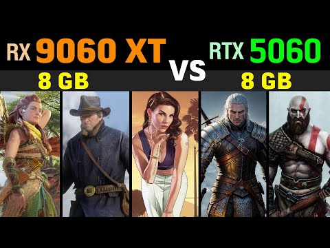 RX 9060 XT 8GB vs RTX 5060 | Tested in 6 Games @ 1440p