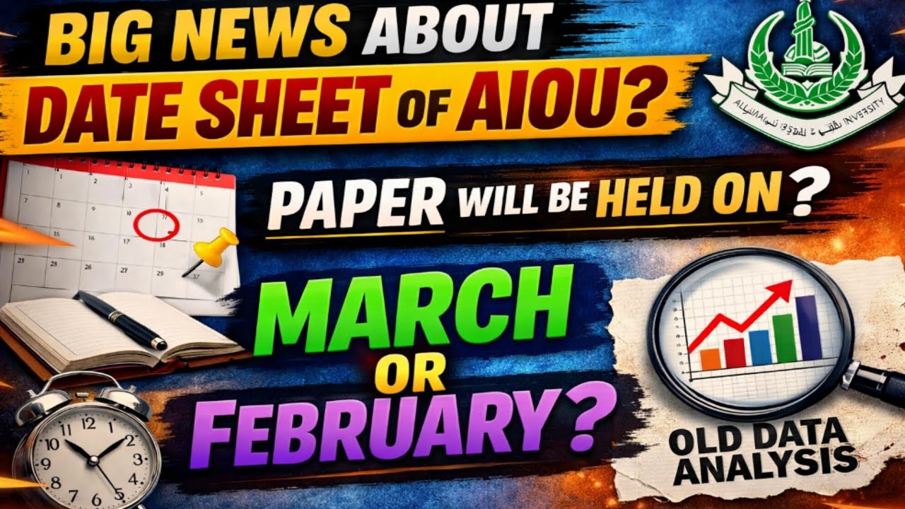 AIOU Date Sheet Update 2026 |Papers in March or Feb? BBA,BS,B.ED|Complete Analysis by Hammad Abbasi 