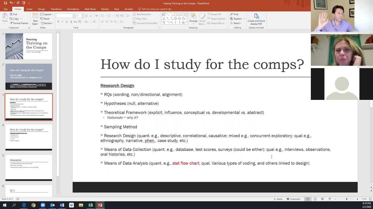 Comprehensive Exam Review - PhD in Literacy