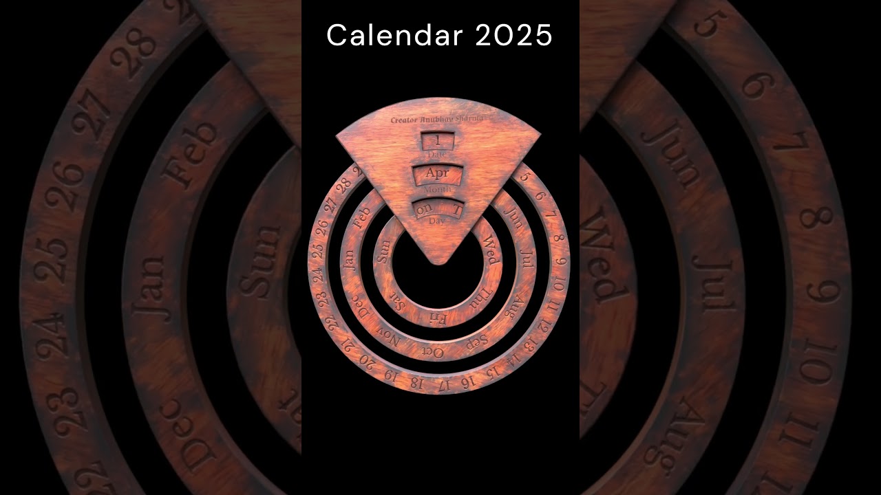 Amazing Perpetual Wall Calendar | DIY #woodworking ASMR