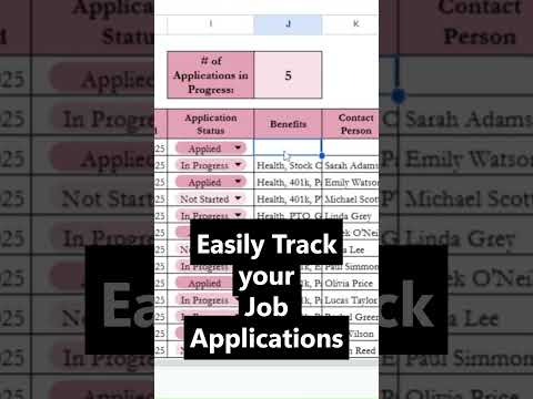Job Application Tracker Spreadsheet Template for Google Sheets and Excel get hired faster! job hunt
