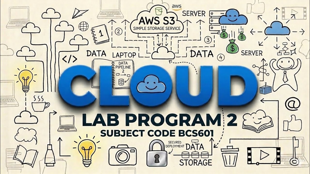 Cloud Computing Lab 2 | Working with Amazon S3 | Step-by-Step Guide. BCS601