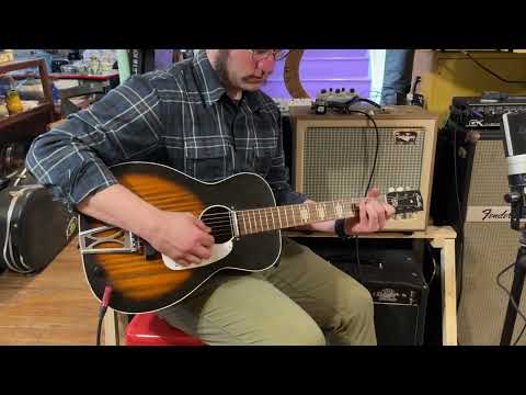 1965 Harmony Stella H929 Rubber-Bridge Electrified Parlor | Reverb