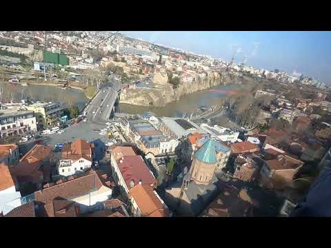Riding the Cable Car from Rike Park to Narikala Citadel