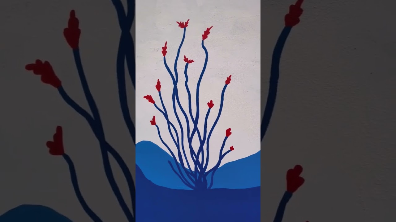 Finishing a GIGANTIC 100ft Mural #mural #desert #arizona