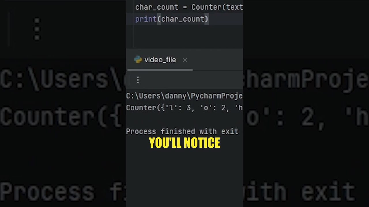 How to use the Counter class in Python #shorts #coding #pythonprogramming