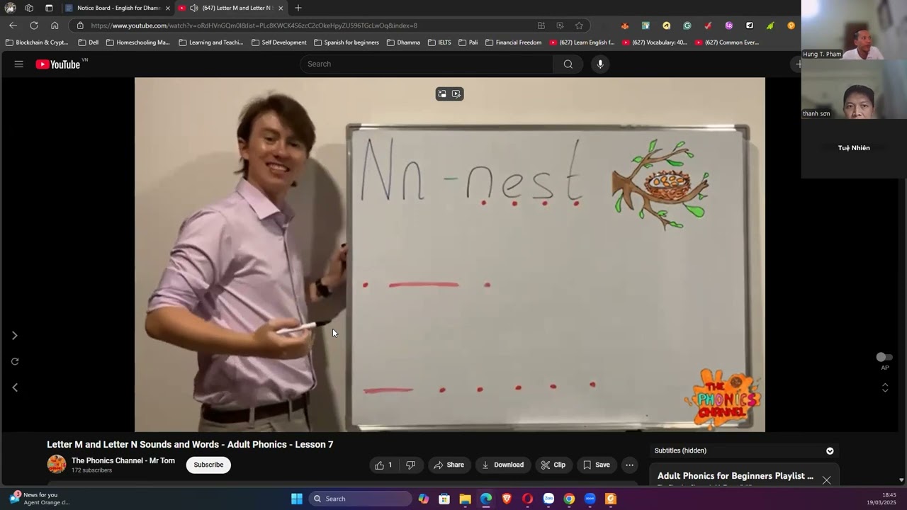 Learning session on 19 March 2025