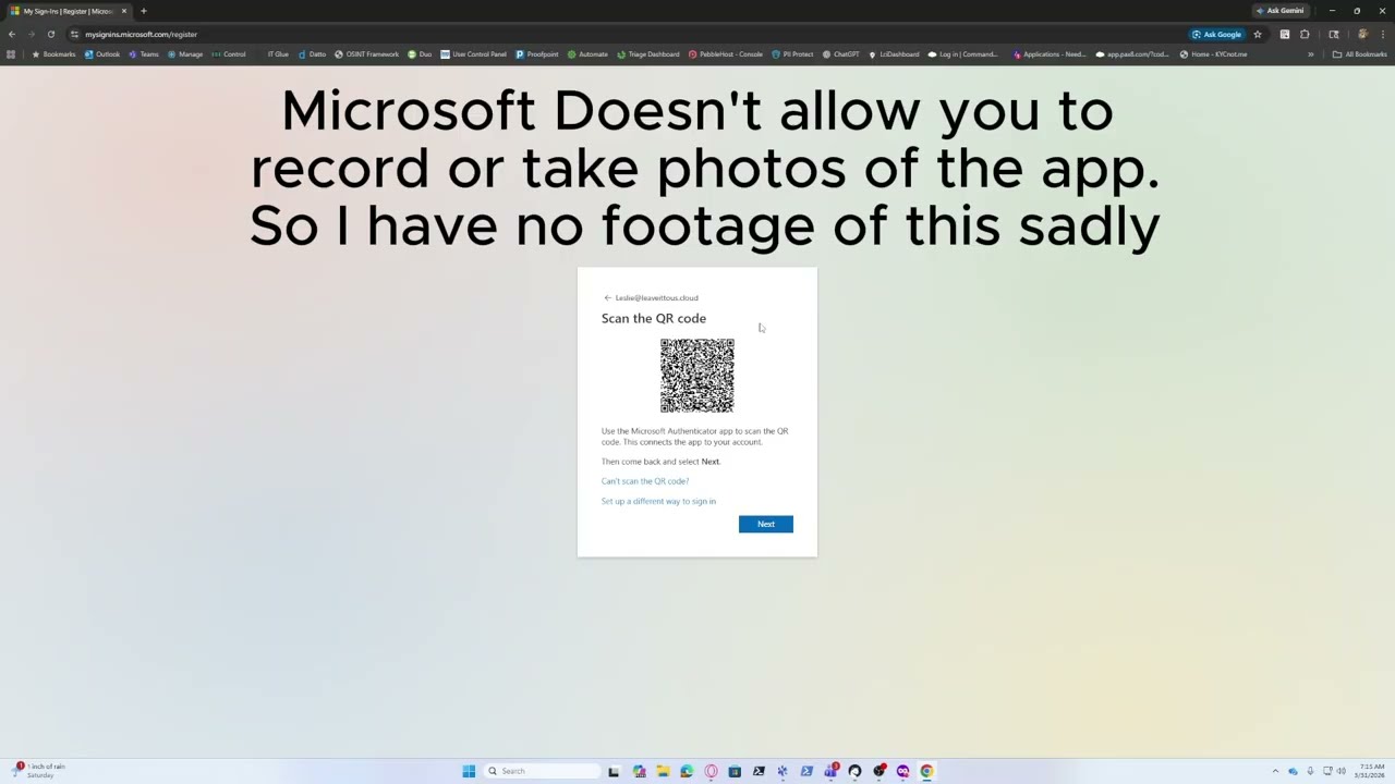 How to set up Microsoft MFA