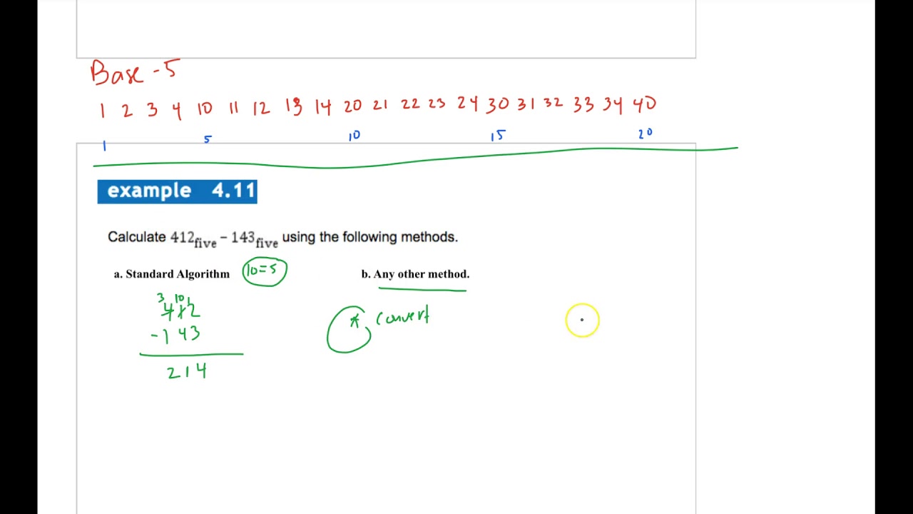 Math 204 Base 5 Subtraction Algorithm
