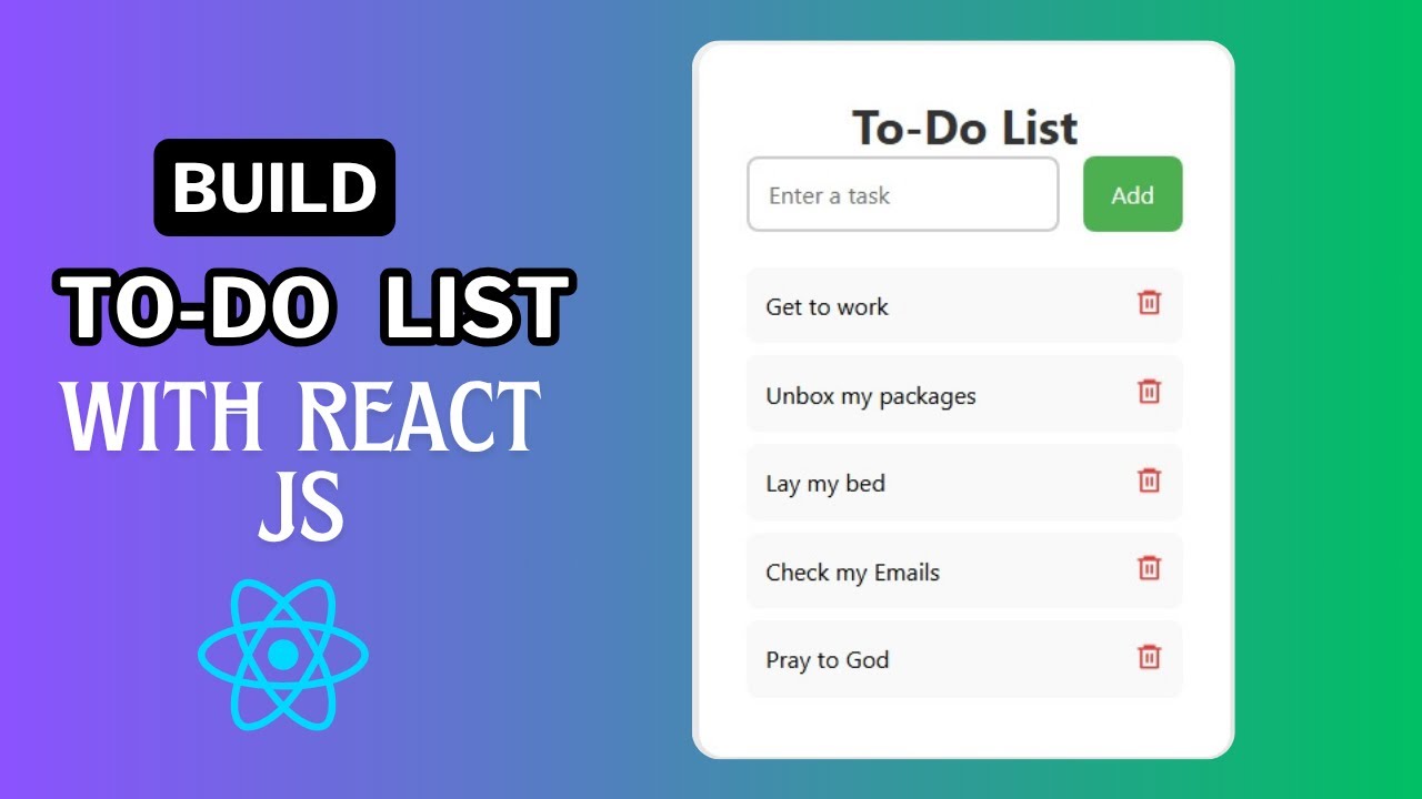 Build this React To-Do List App in 20 minutes | React Todo List App Tutorial