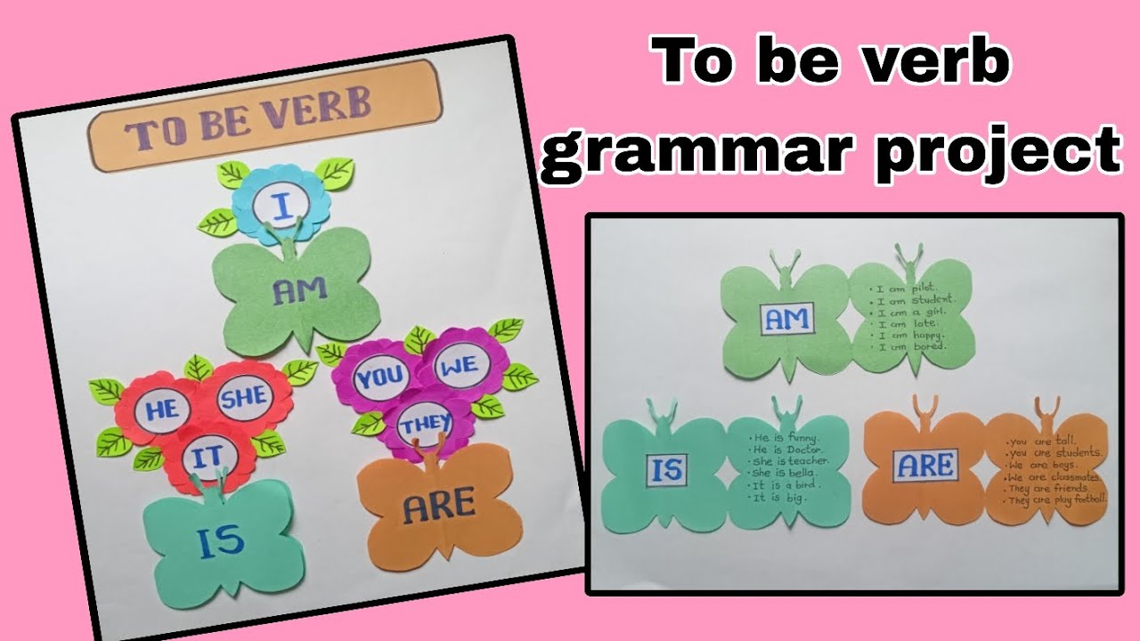 To be verb grammar project | english grammar chart making | to be verb chart | english grammar 