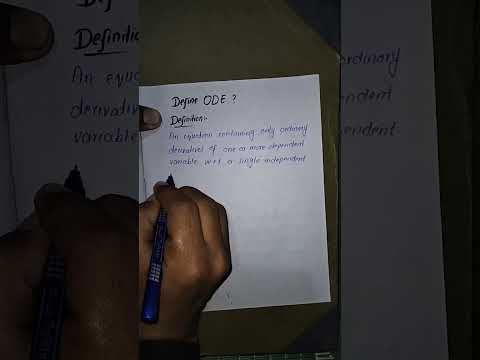 Define ODE #ODEs